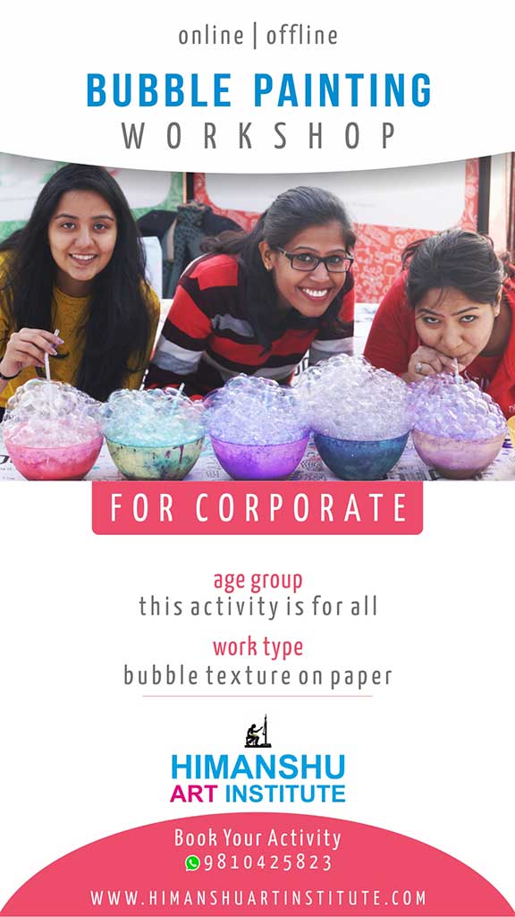 Bubble Painting Workshop for Corporate | Special Bubble Painting ...